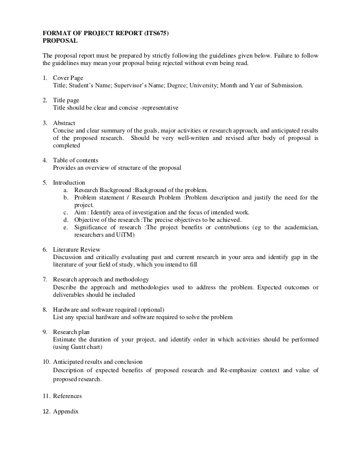 Example Of A Proposal Report Sample Proposal
